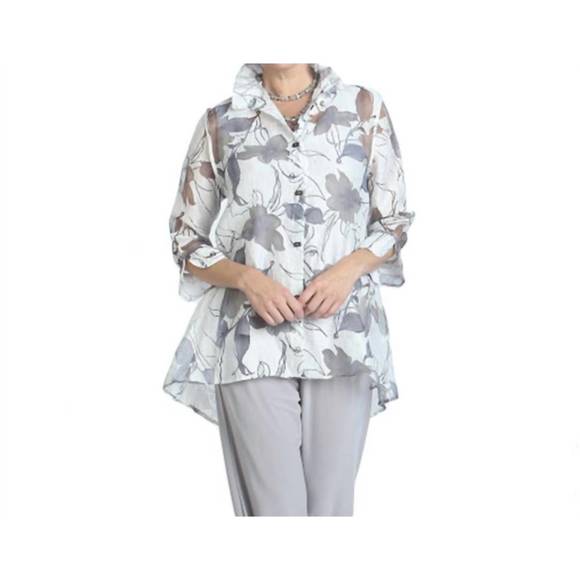 IC COLLECTION | Tops | New Ic Collection The Magic Top In White Floral ...